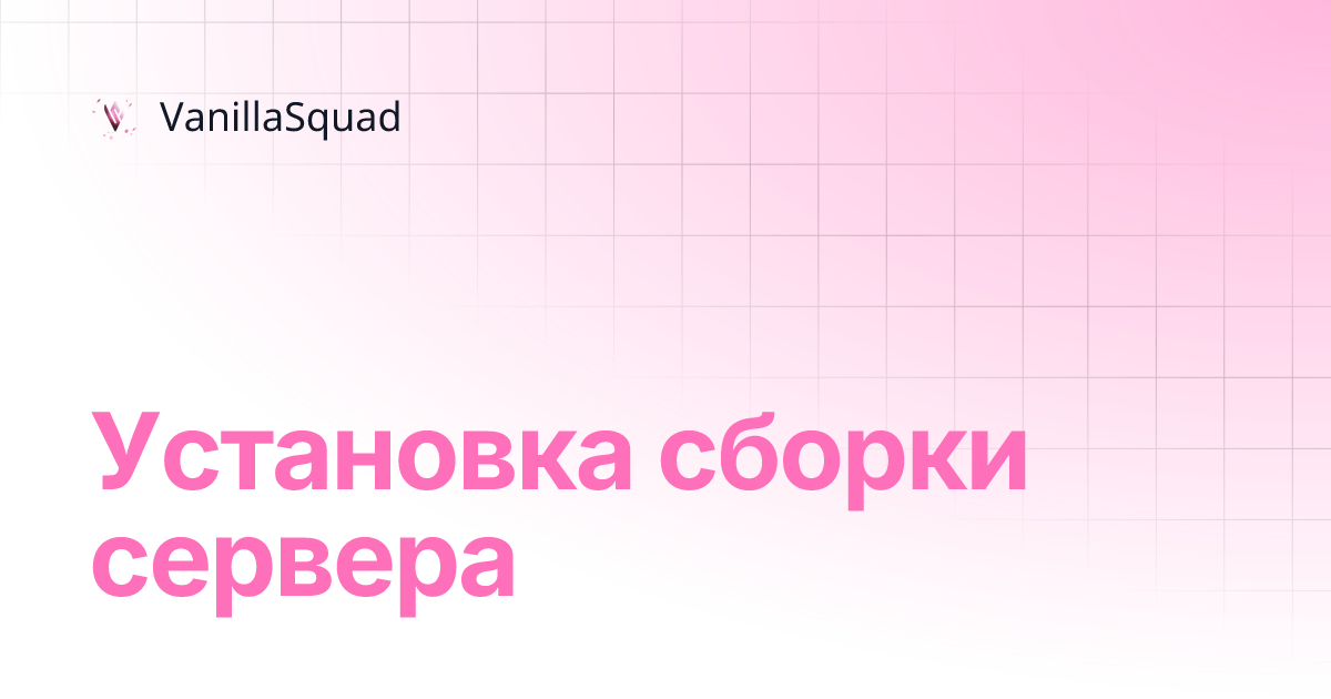 Установка сборки сервера | VanillaSquad